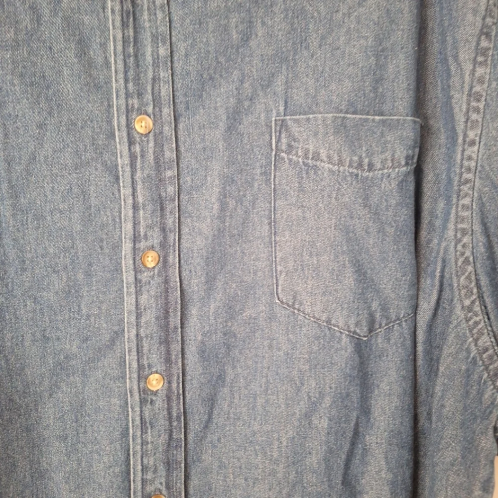 Guess | Shirts | George Denim Button Front Shirt Short Sleeve | Poshmark